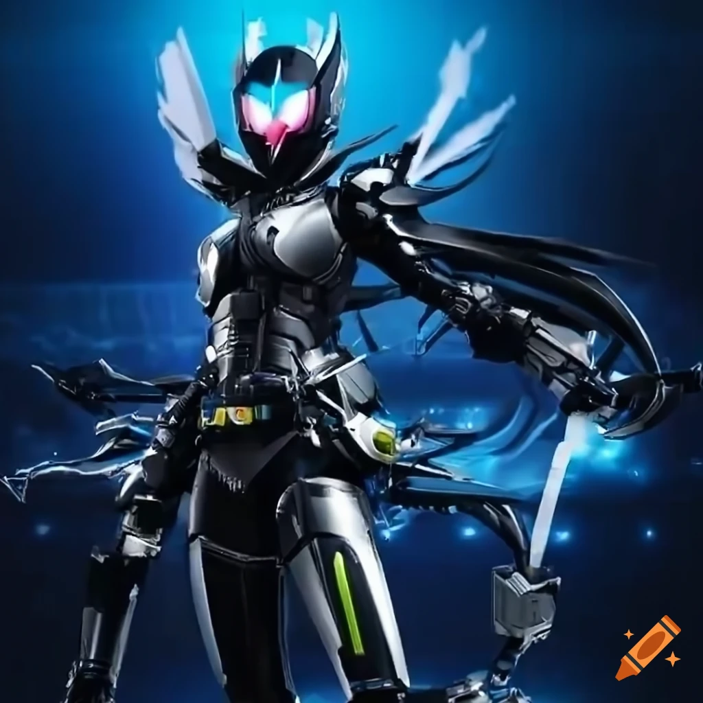 Tokusatsu female kamen rider black rock shooter in a futuristic and ...