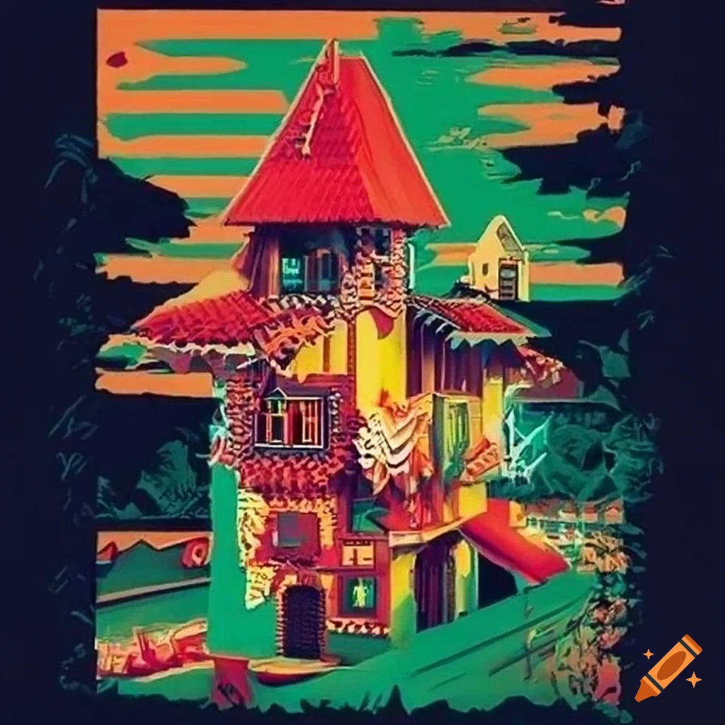 Steezy Action Architecture Poster in 'cuckoo clock' style by Norman ...