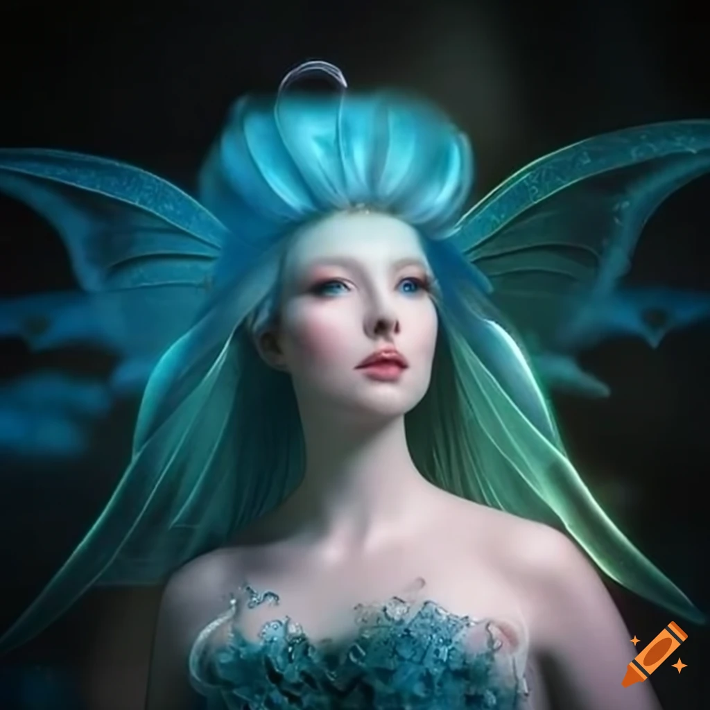 Ocean fairy illustration on Craiyon