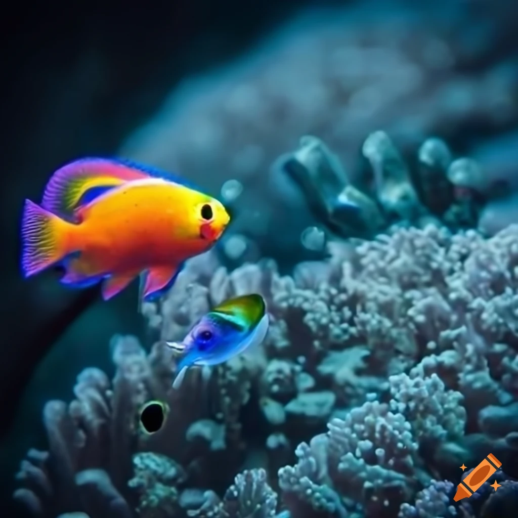 Dive into a mesmerizing underwater world with vibrant exotic fish on ...