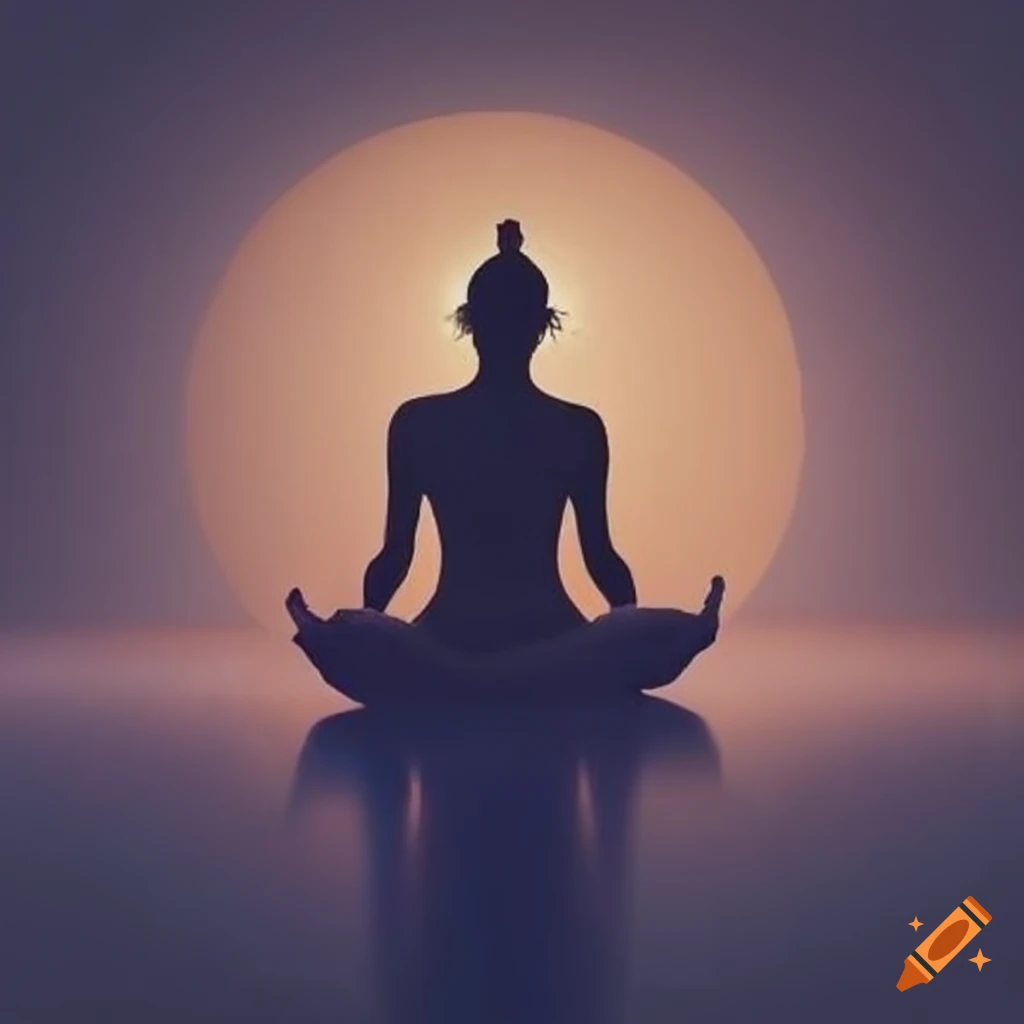 Human representation of enlightenment on Craiyon