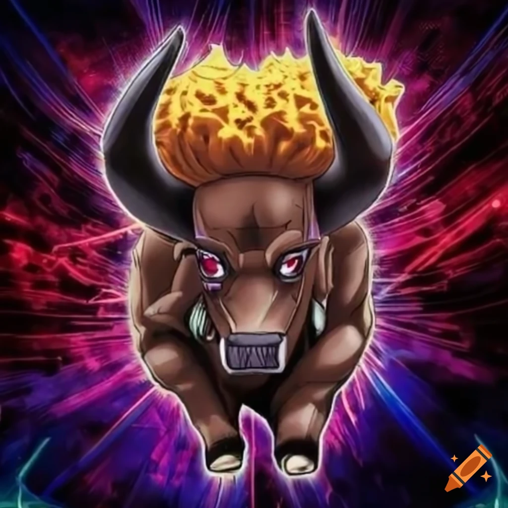Yu-gi-oh card afro bovine on Craiyon