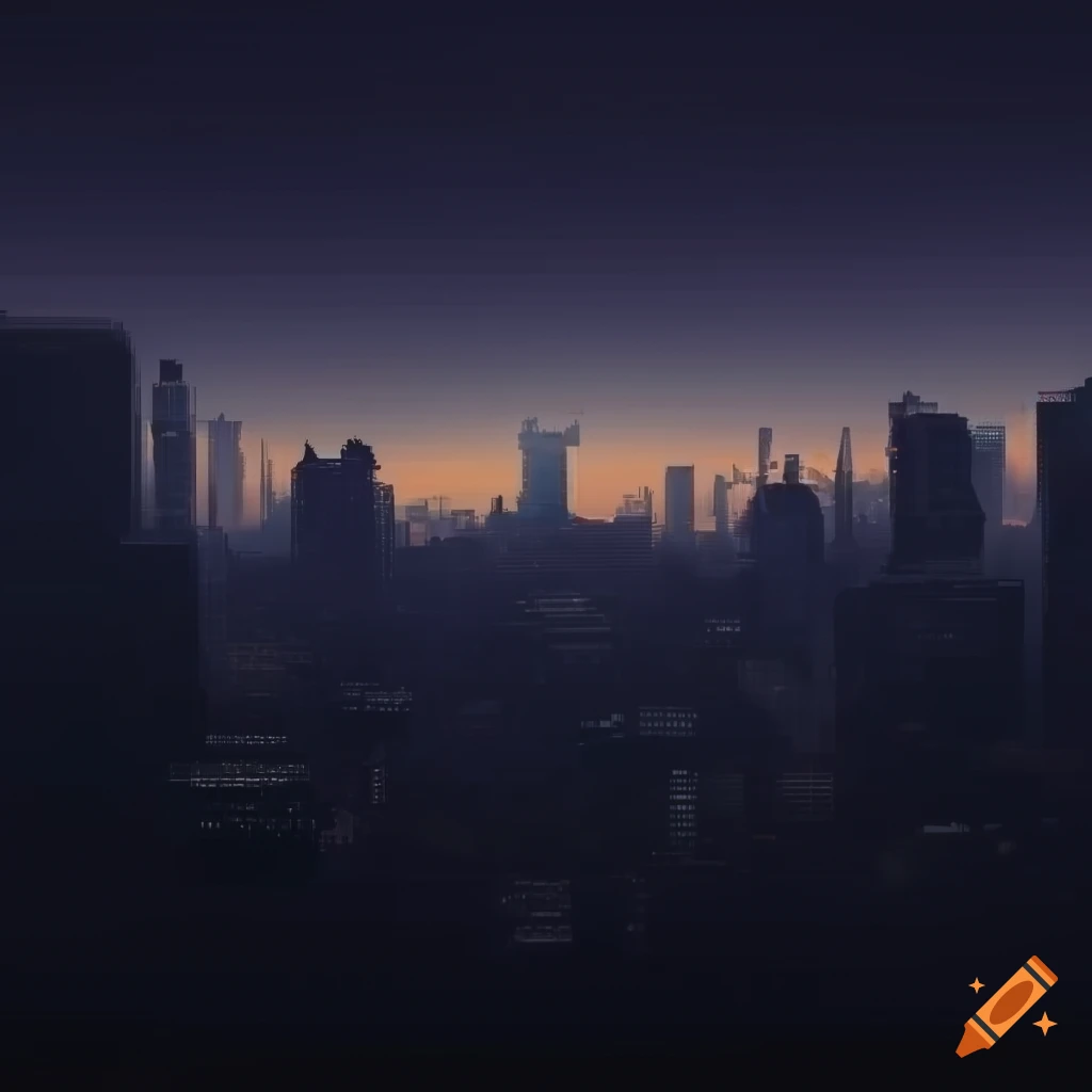 Futuristic alien city skyline skybox texture on Craiyon