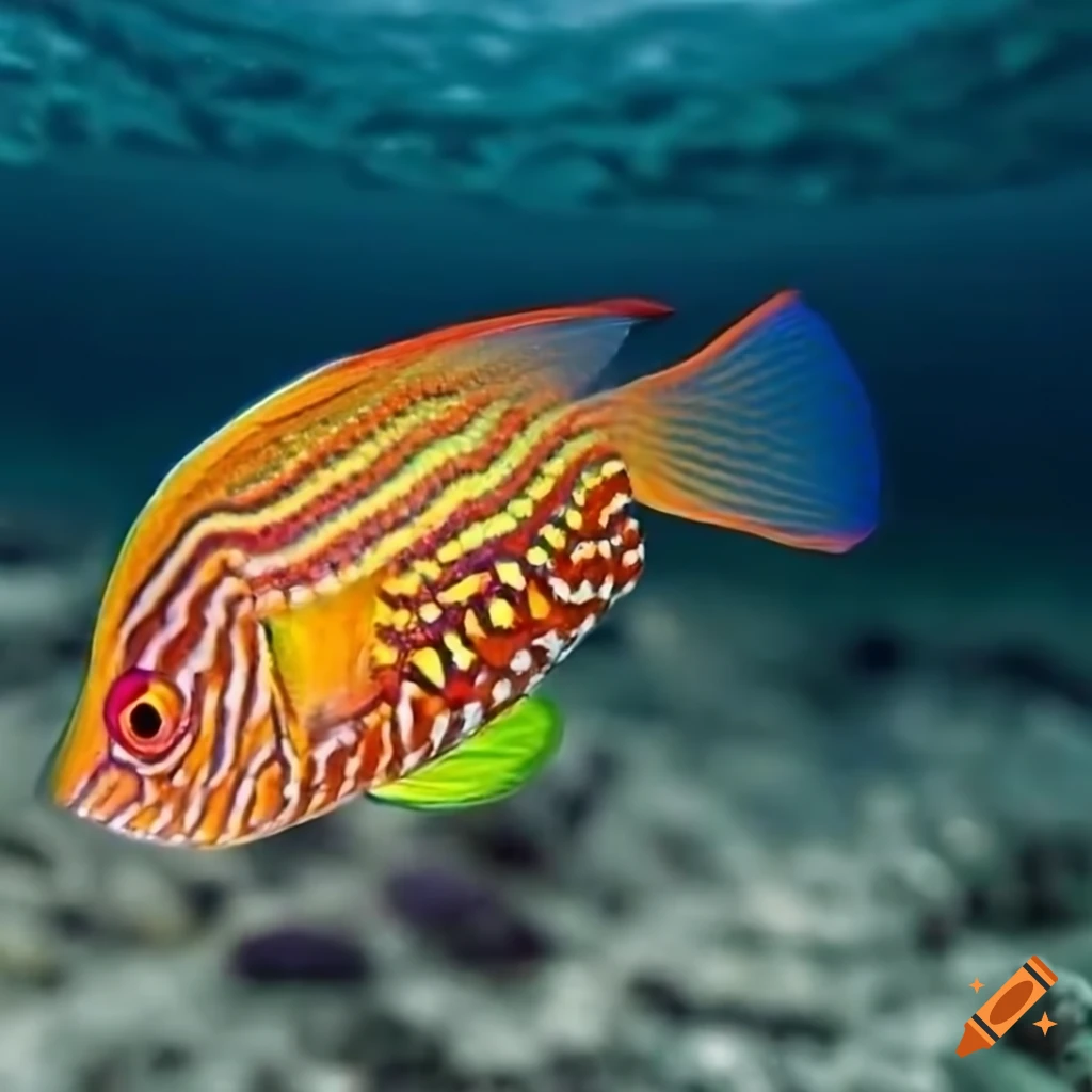 Group of exotic fish in a mesmerizing underwater world on Craiyon