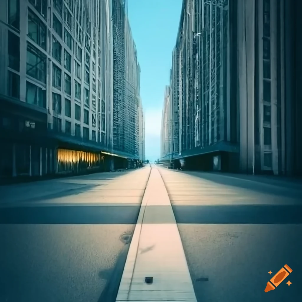 Empty city during the day on Craiyon