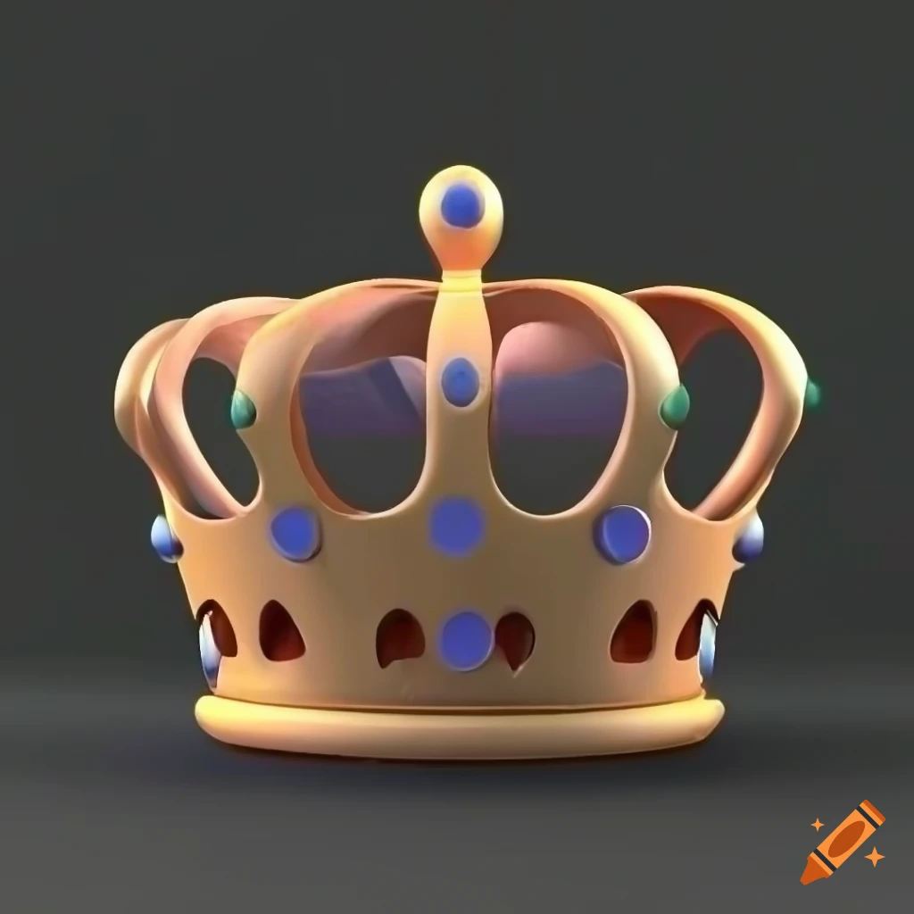 Rounded crown 3d model on Craiyon