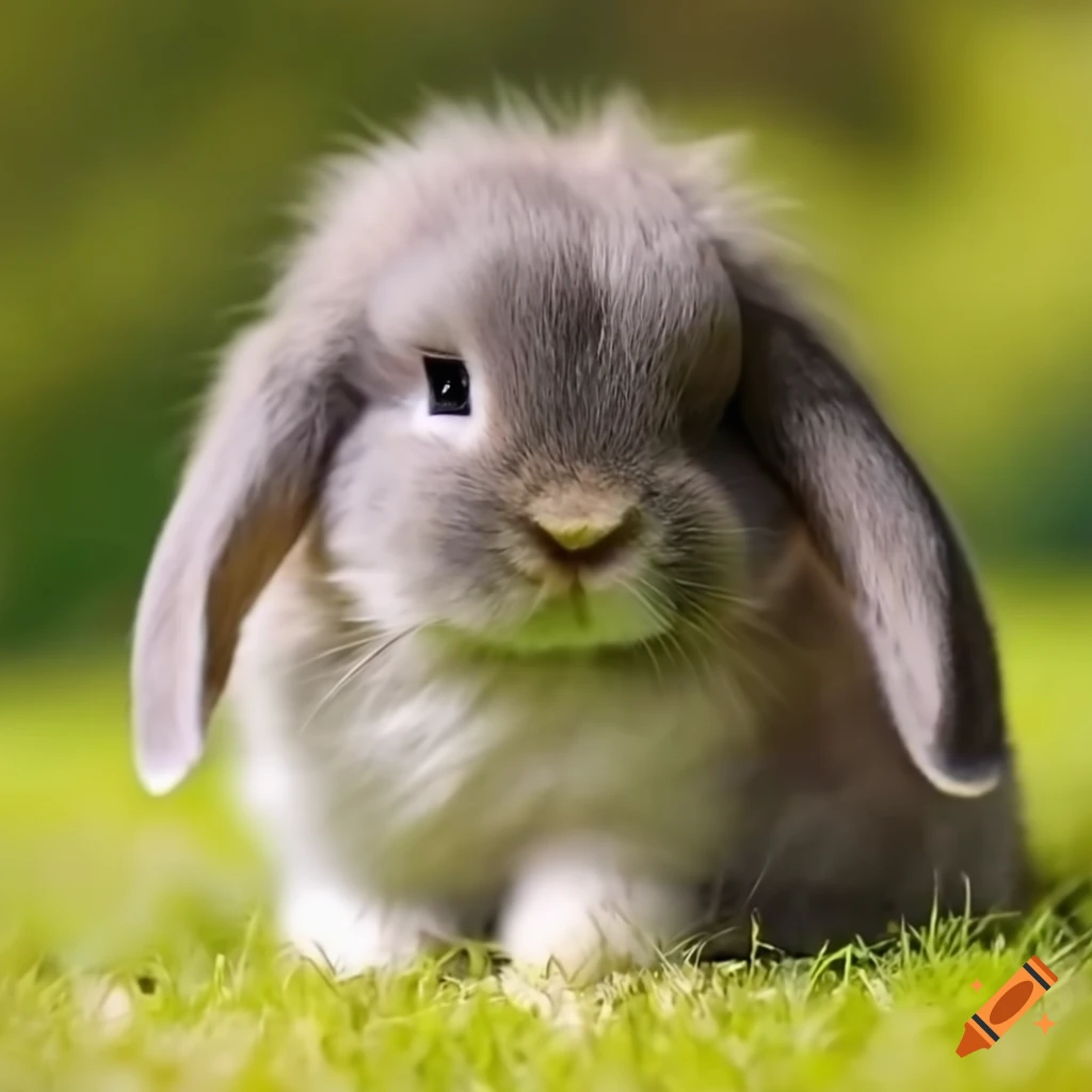 Adorable one-week-old mini lop kits on Craiyon
