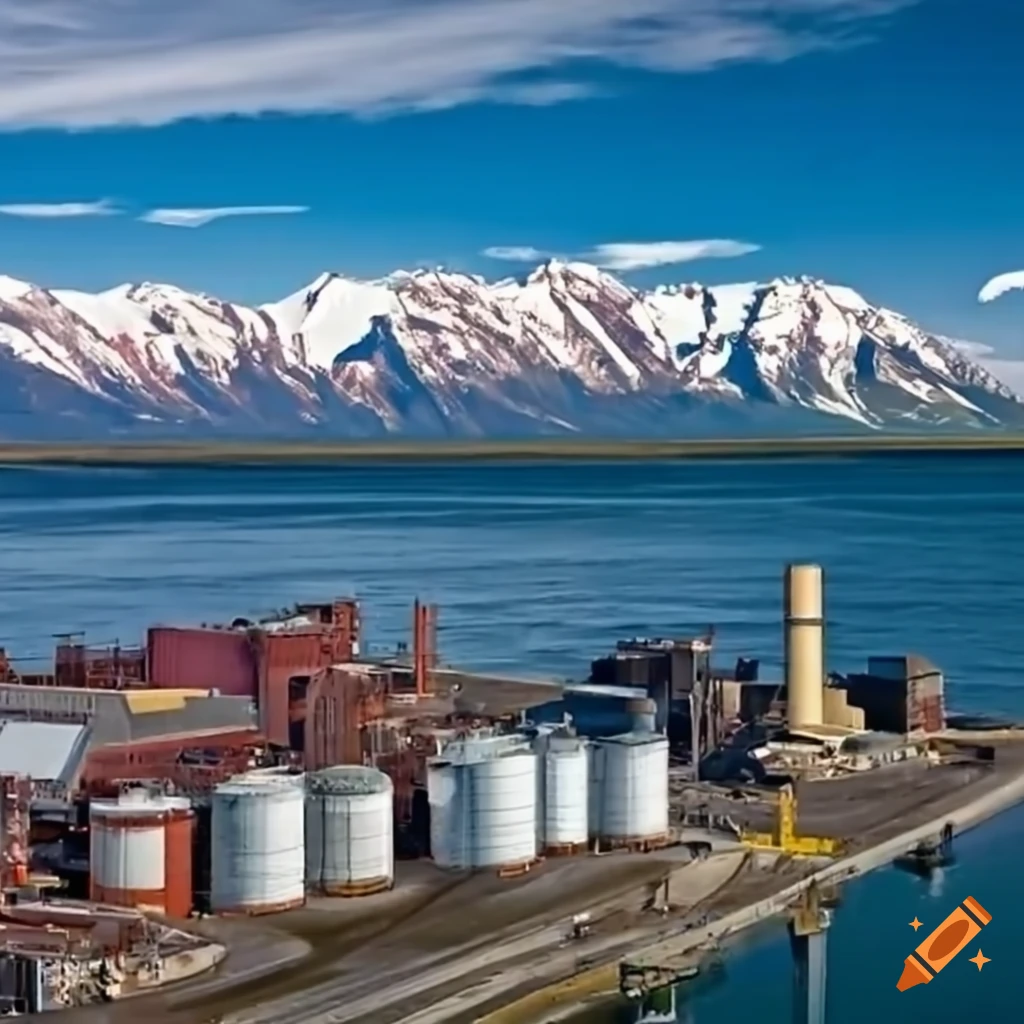 Industrial complex in sunny alaska, usa on Craiyon