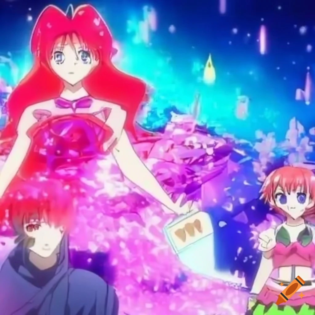 Shiny 3d heart with dazzling anime style and japanese text on Craiyon