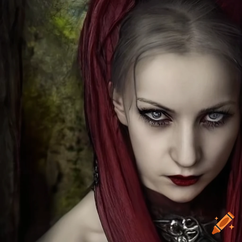 Hyper realistic portrait of a gothic slavic woman from medieval times on Craiyon