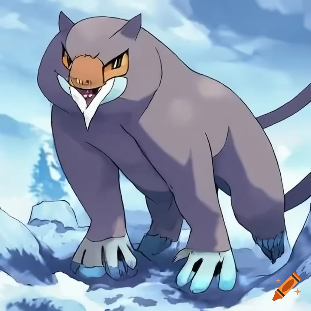 New Smilodon Pokémon by Ken Sugimori, Ice-type Pokémon on Craiyon