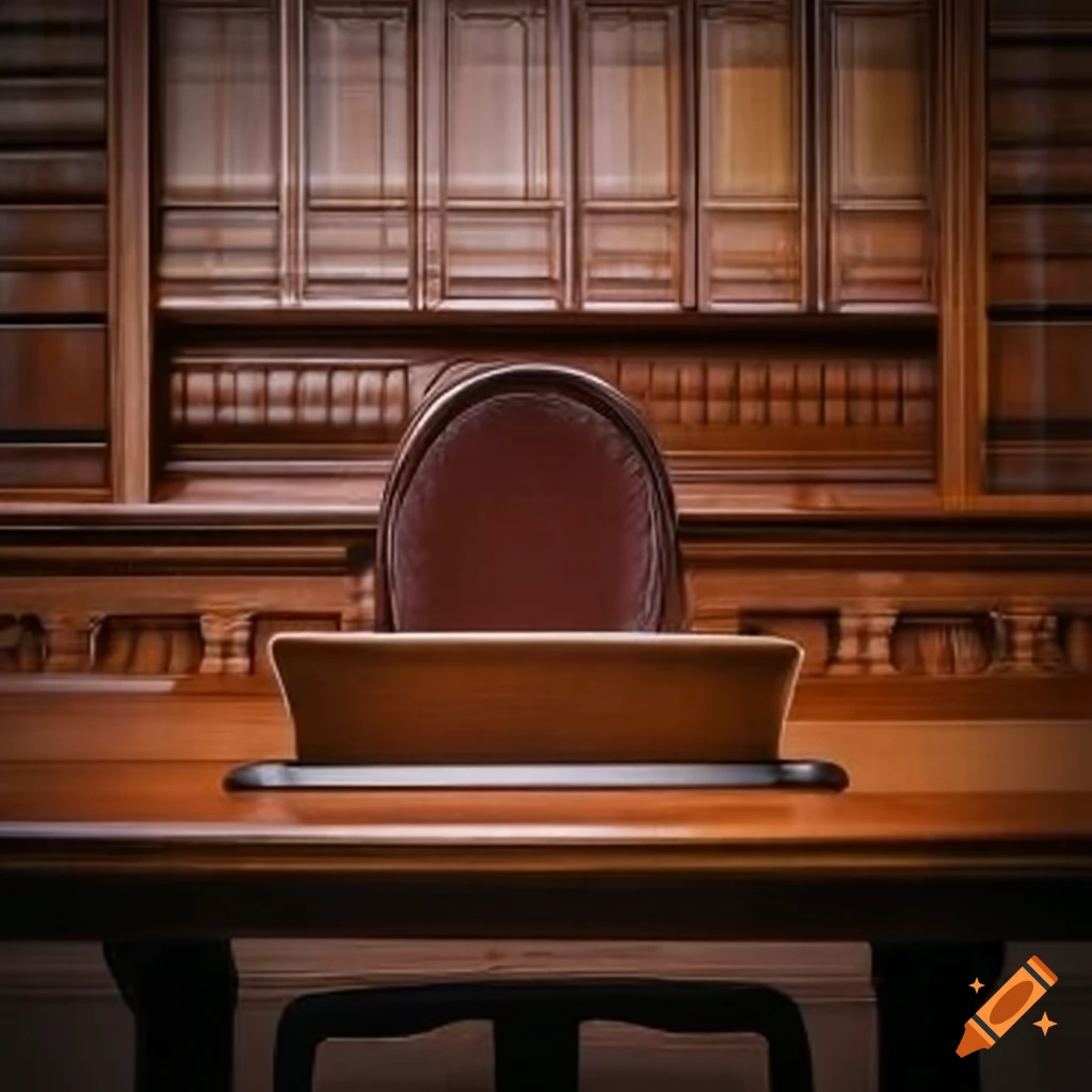 Empty judge desk on Craiyon