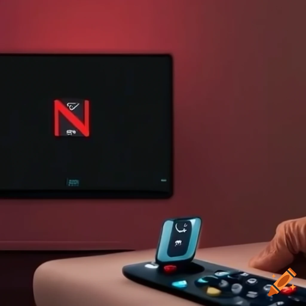 Modern netflix remote for an enhanced living room experience on Craiyon