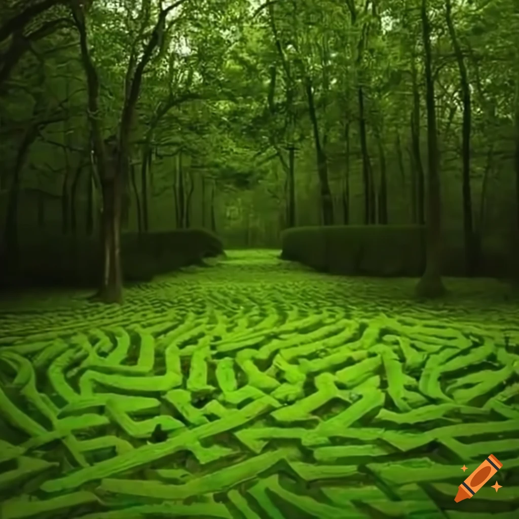 Laberinto en el bosque on Craiyon