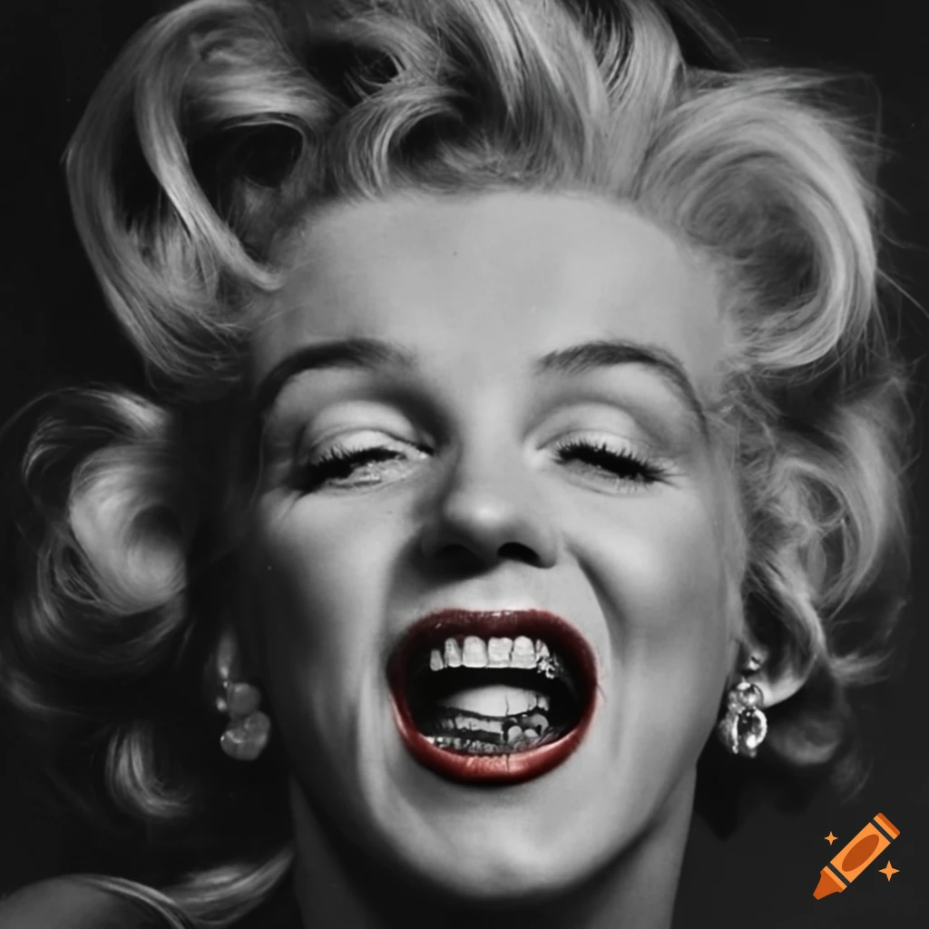 Marilyn monroe photo with enraged expression on Craiyon