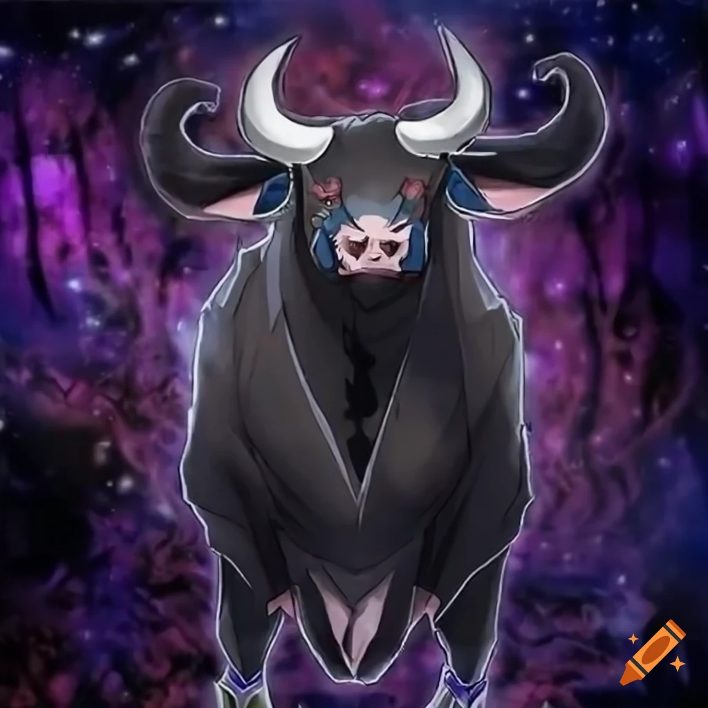 Yu-gi-oh card afro cow cowfro on Craiyon
