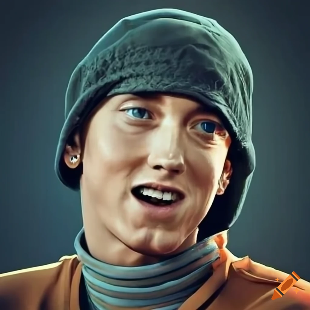 Smiling eminem on Craiyon