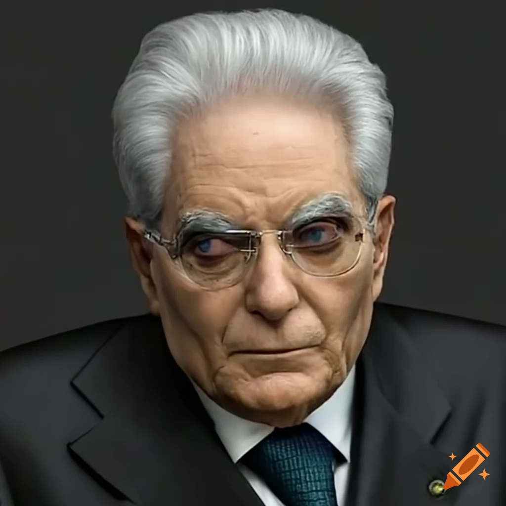 President sergio mattarella in a close shot on Craiyon