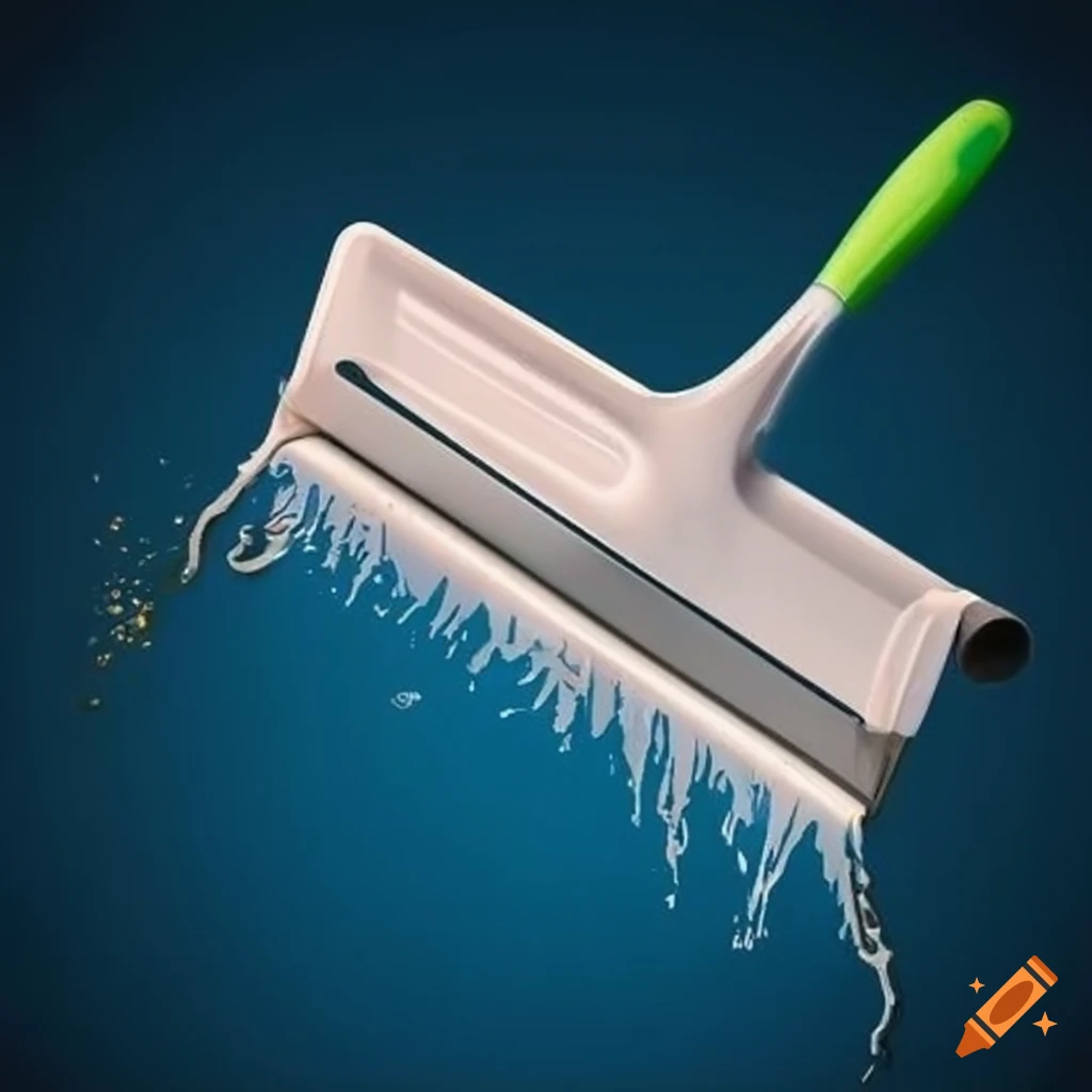 Squeegee with a soap bucket logo on Craiyon