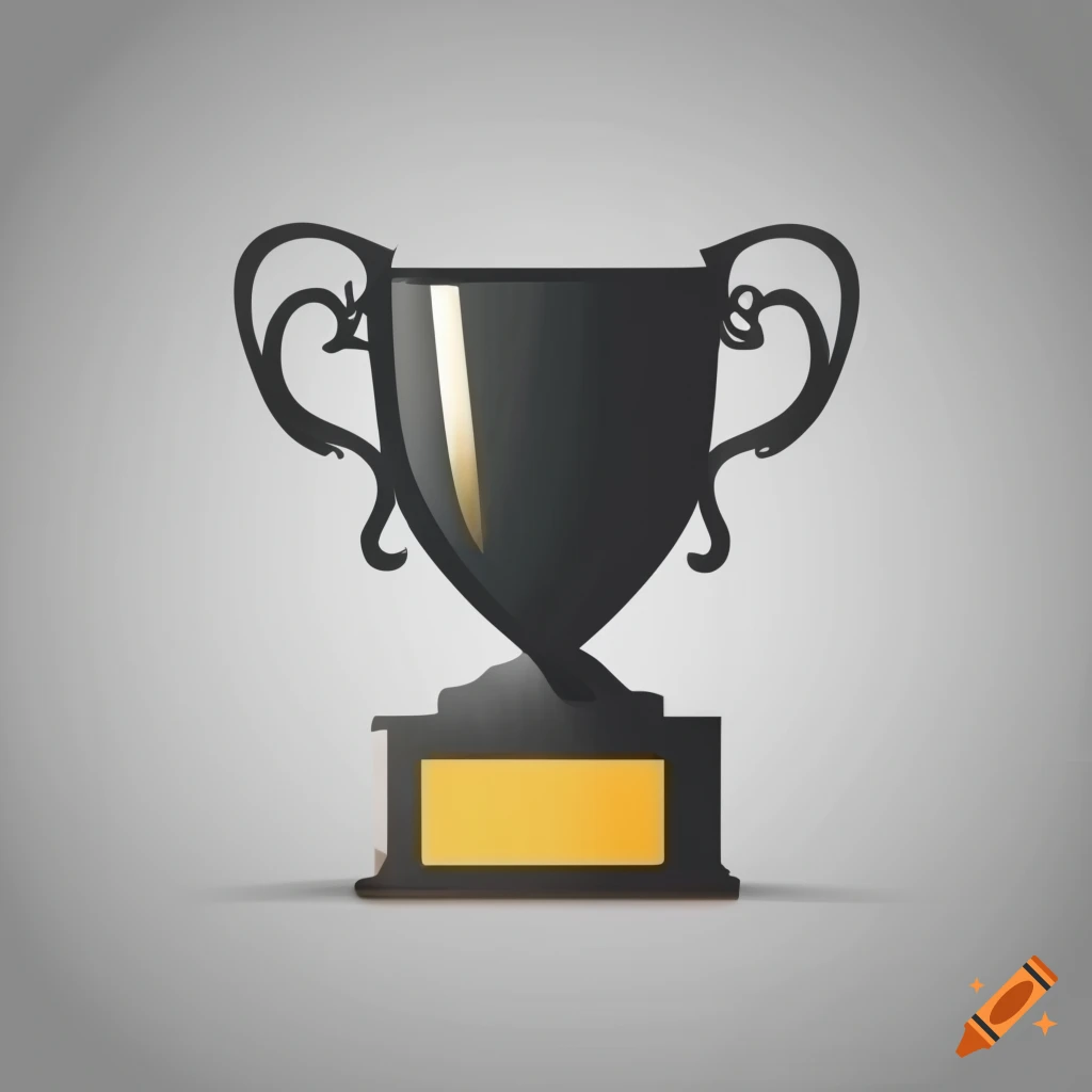 Simple trophy on a white background on Craiyon