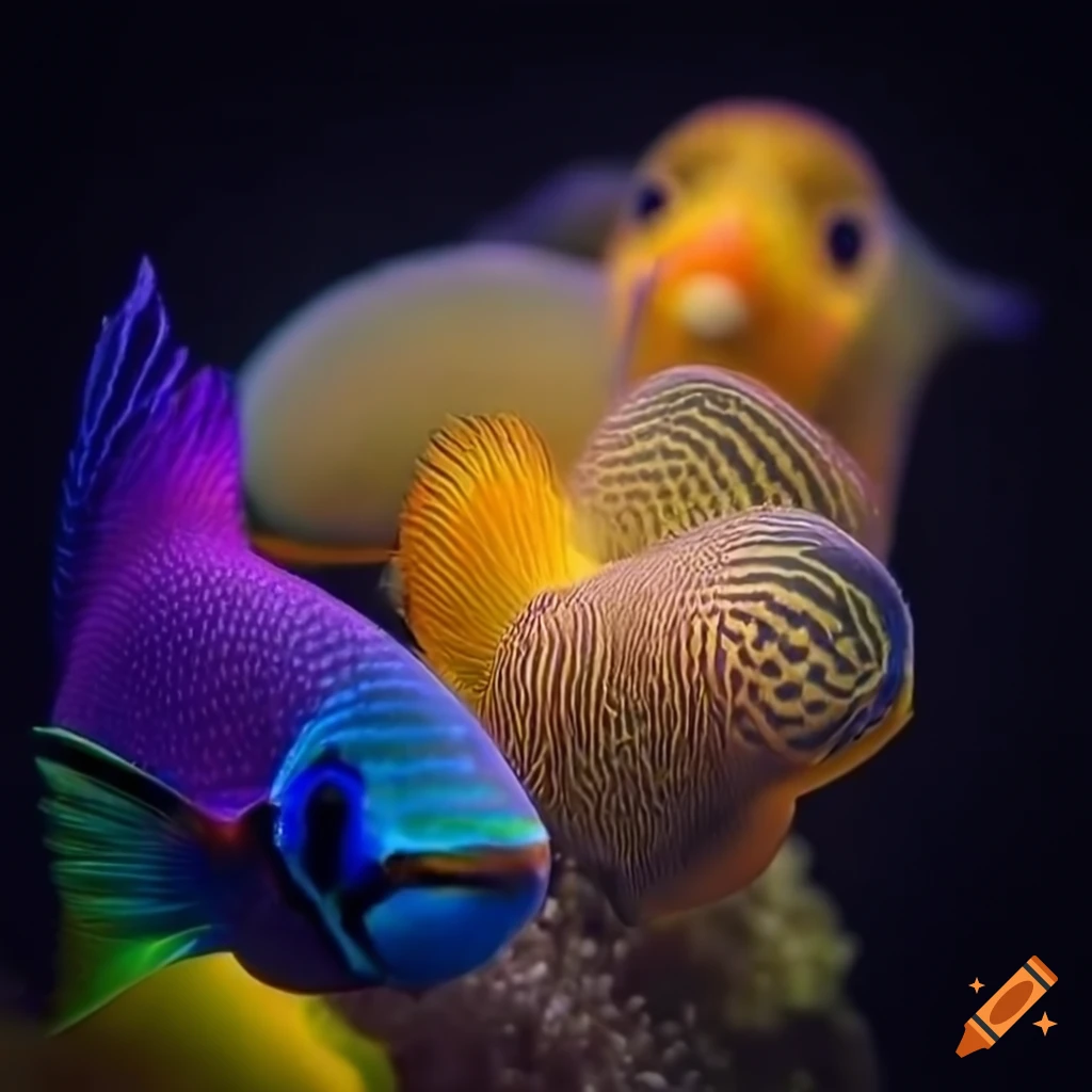 Dive into a mesmerizing underwater world with vibrant exotic fish on ...