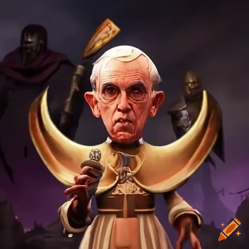 Pope francis as a level 100 rpg video game final boss battle in his ...
