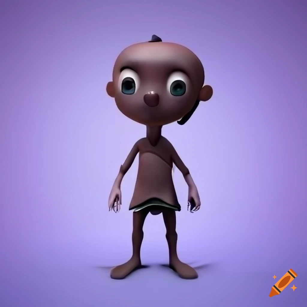 3d character render on Craiyon