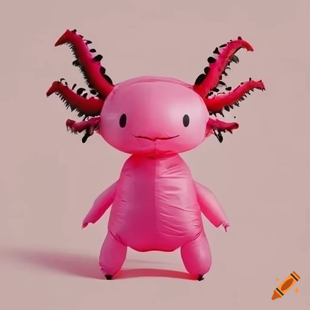 Axolotl costume with spread wings on Craiyon