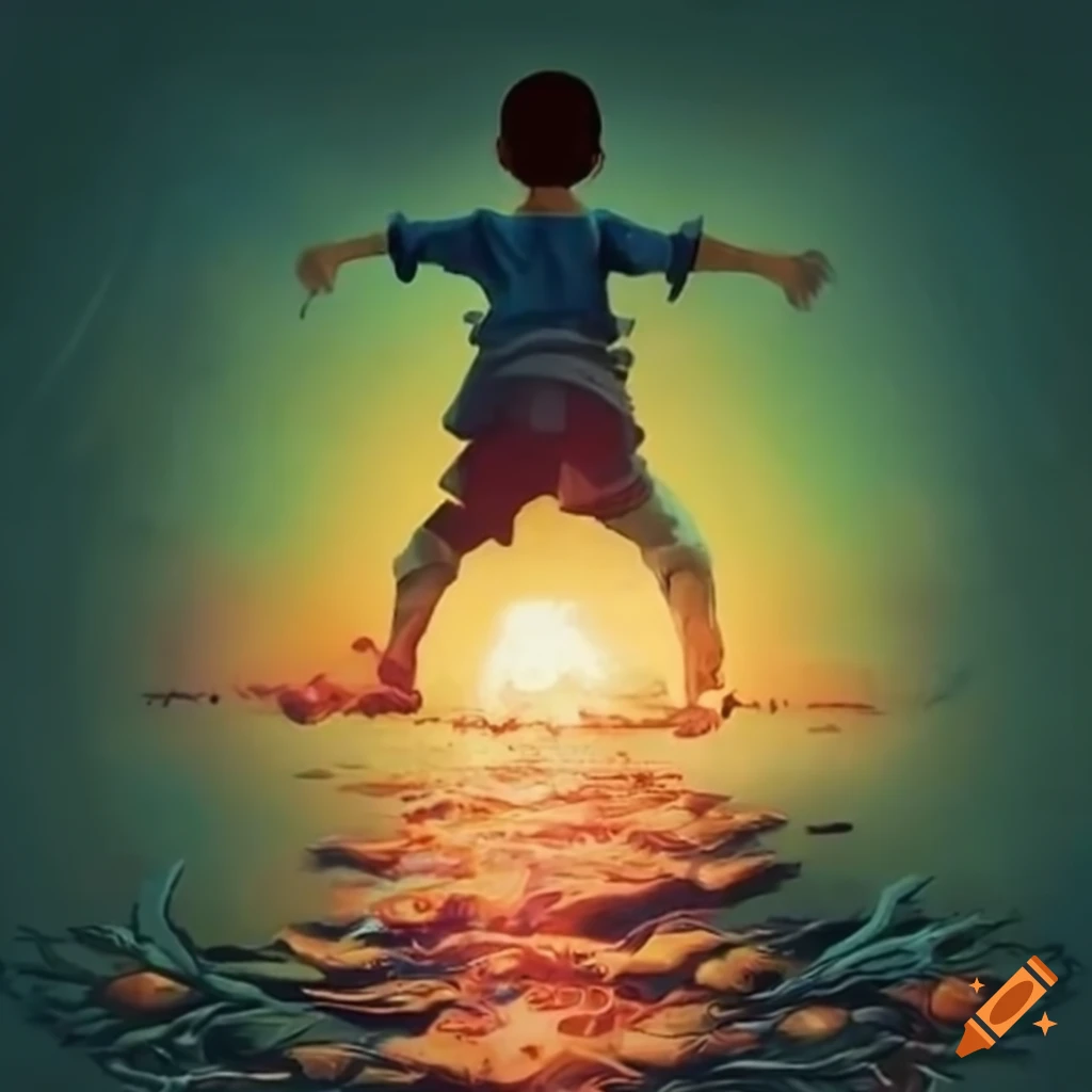 The greatest steward: a boy taking care of earth on Craiyon