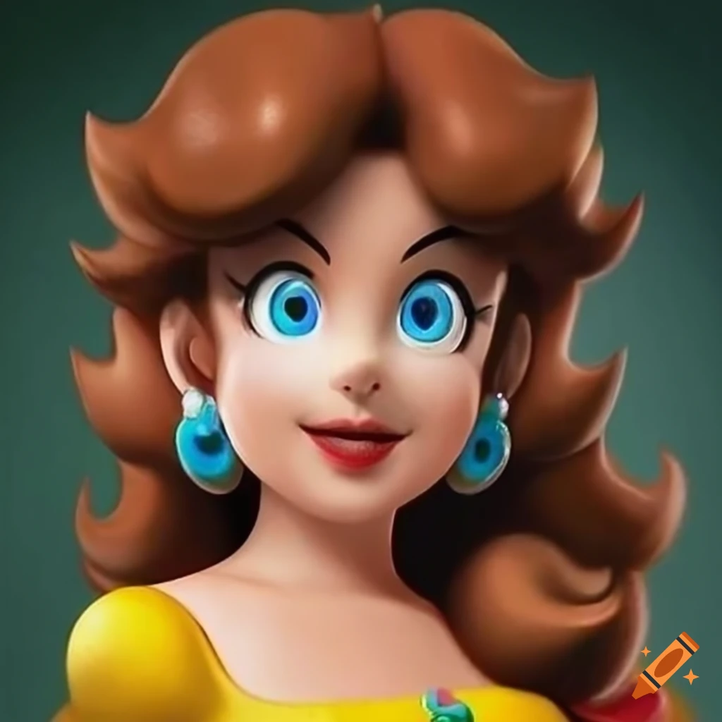 Portrait of princess daisy in high-resolution 4k detail on Craiyon