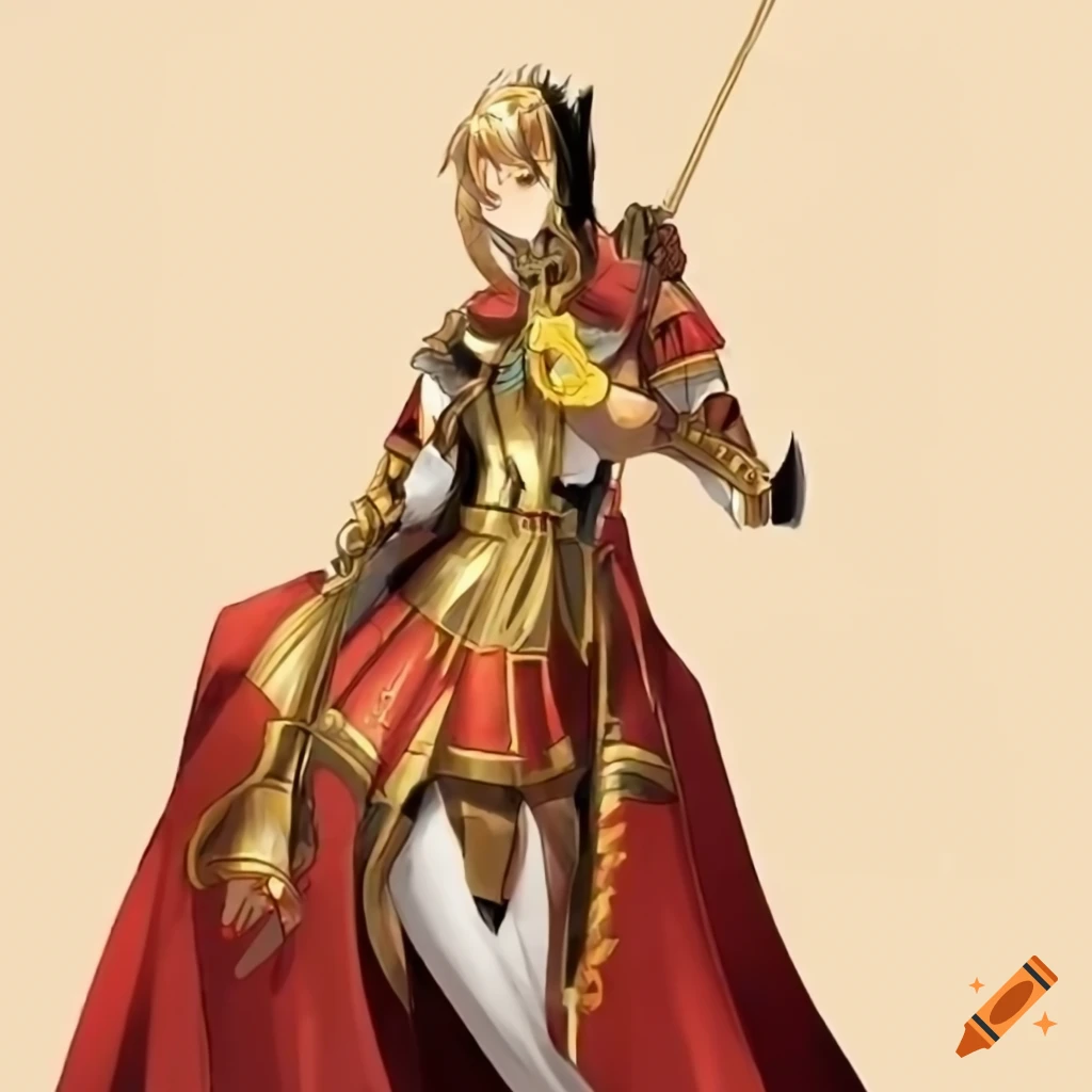 Saint Martin of Tours riding a horse with a cape in anime style on Craiyon