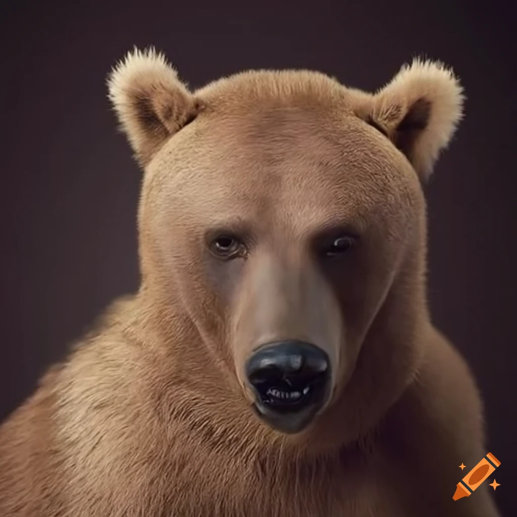 Realistic bear with horse-like face and elongated snout on Craiyon