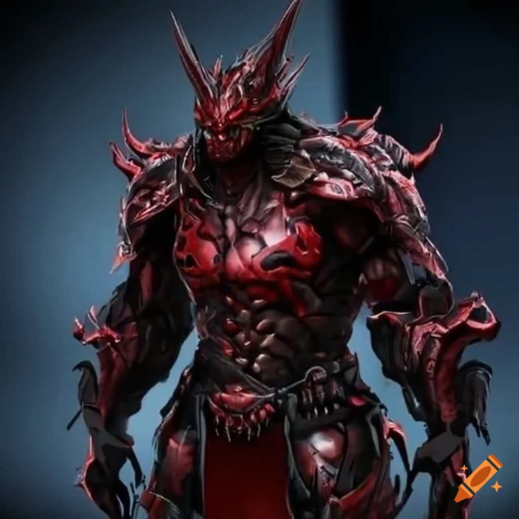 Advanced technology bulky devil armor for video game on Craiyon