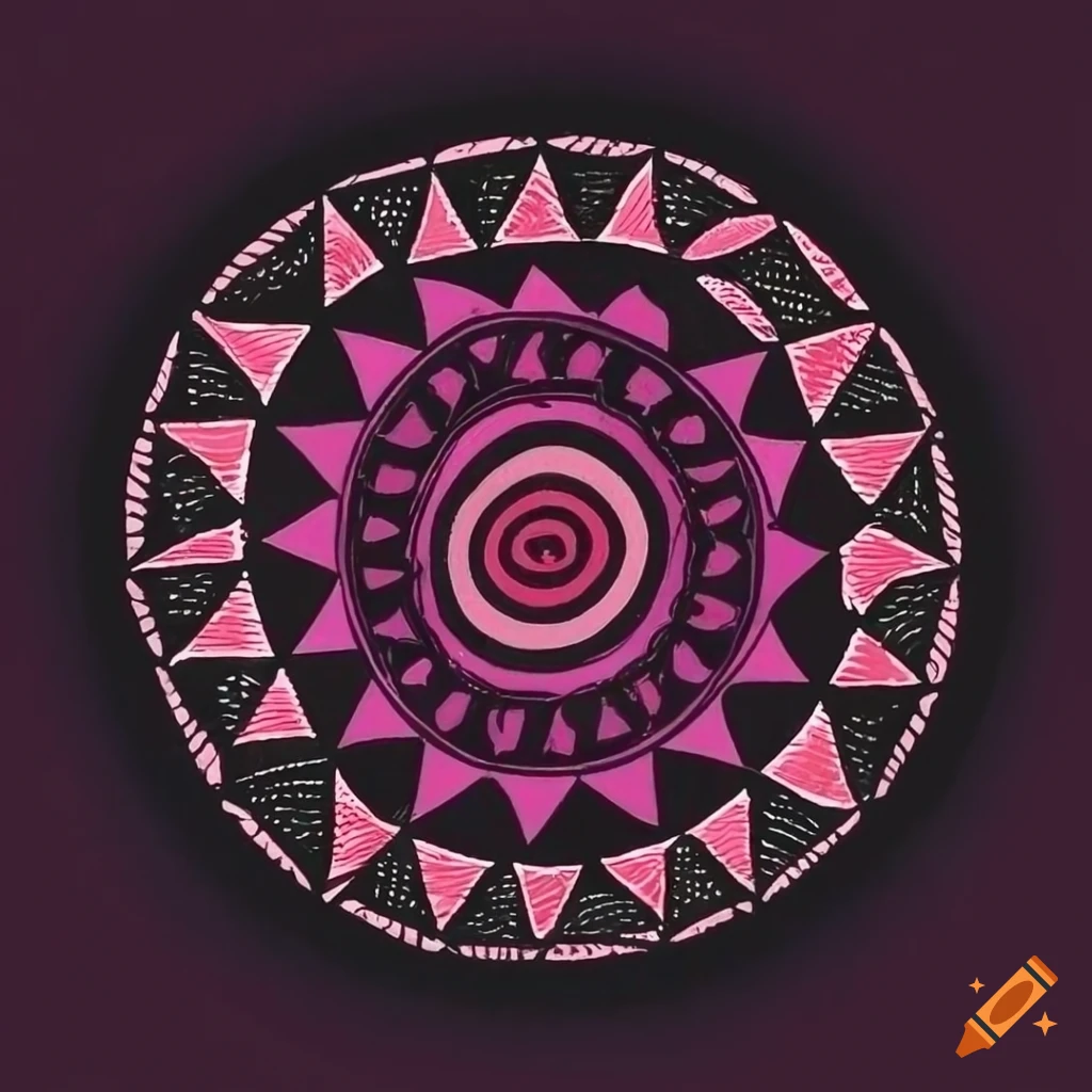 Minimalist black and deep pink aesthetic with african calabash accents ...