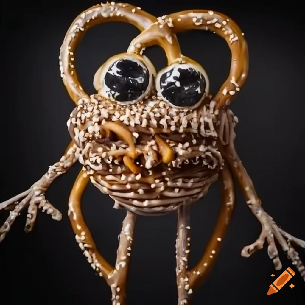 Fish alien made of pretzels on Craiyon