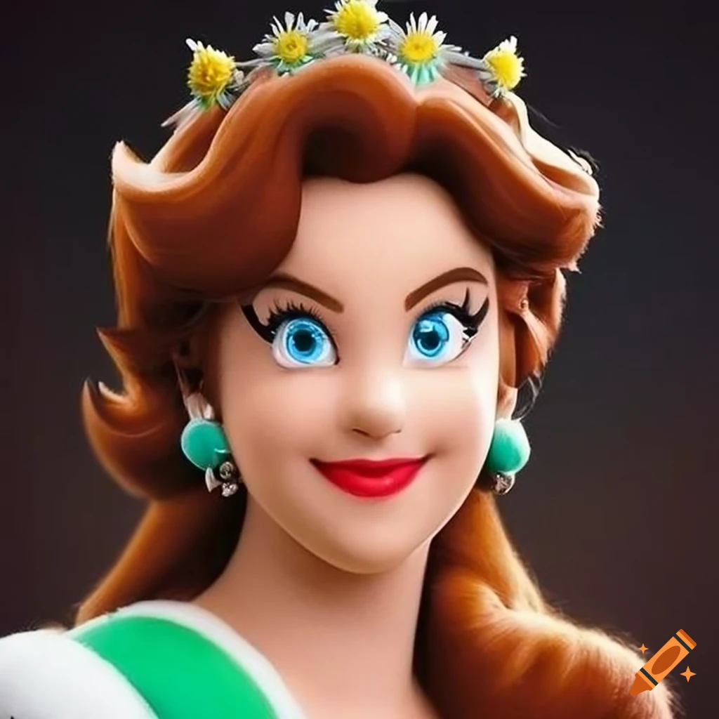 Beautiful portrait of Princess Daisy in high-resolution 4K quality on ...