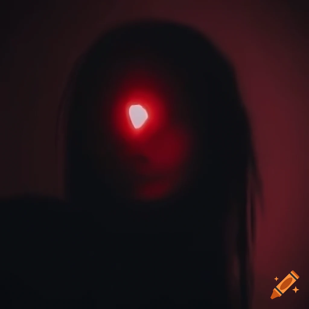 Shadow with red eyes in a dark and creepy setting on Craiyon