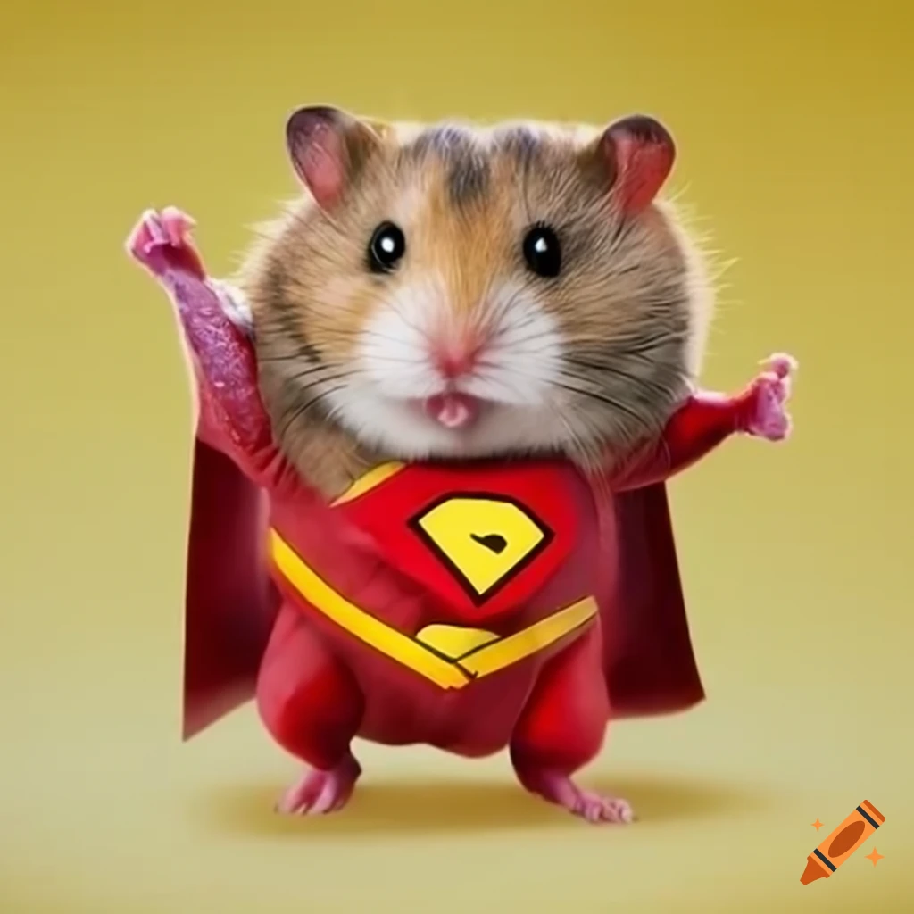 Superhero hamster in costume "z" on Craiyon