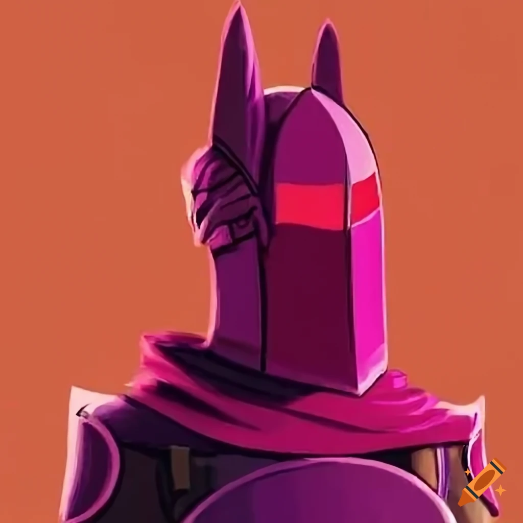 The pink knight on Craiyon