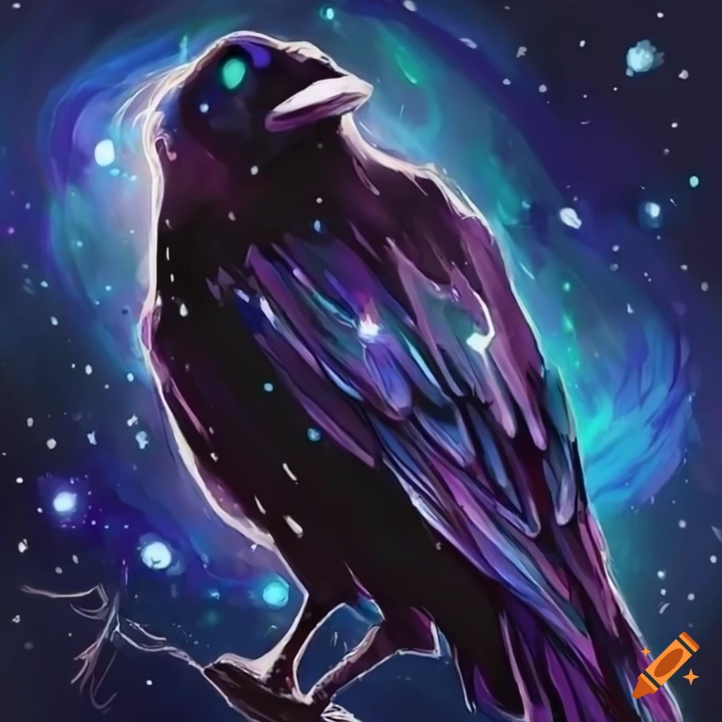 Cosmic crow on Craiyon