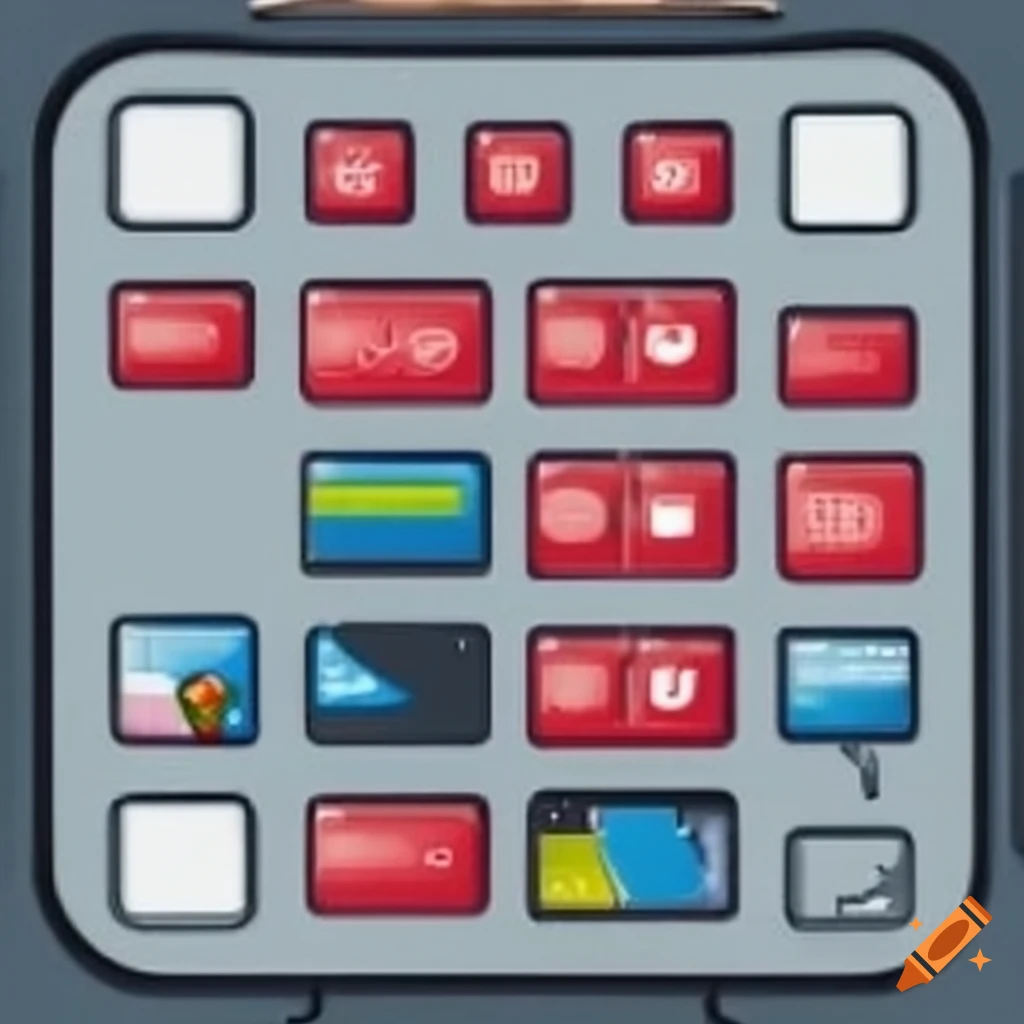 Desktop screenshot with program shortcuts on Craiyon