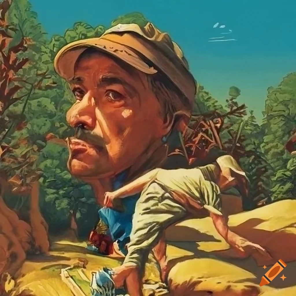 Scenery inspired by james gurney with a graphic novel lsd style on Craiyon