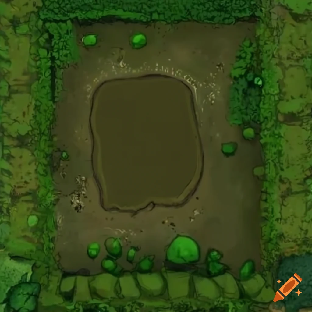 Overgrown, fenced-in backyard with X-shaped patch of packed dirt from ...