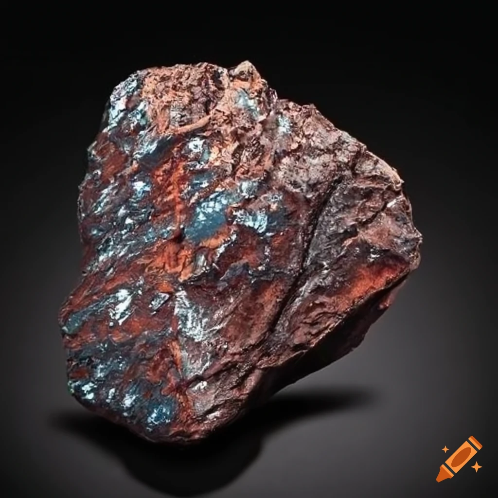 Metallic iron chunk on Craiyon