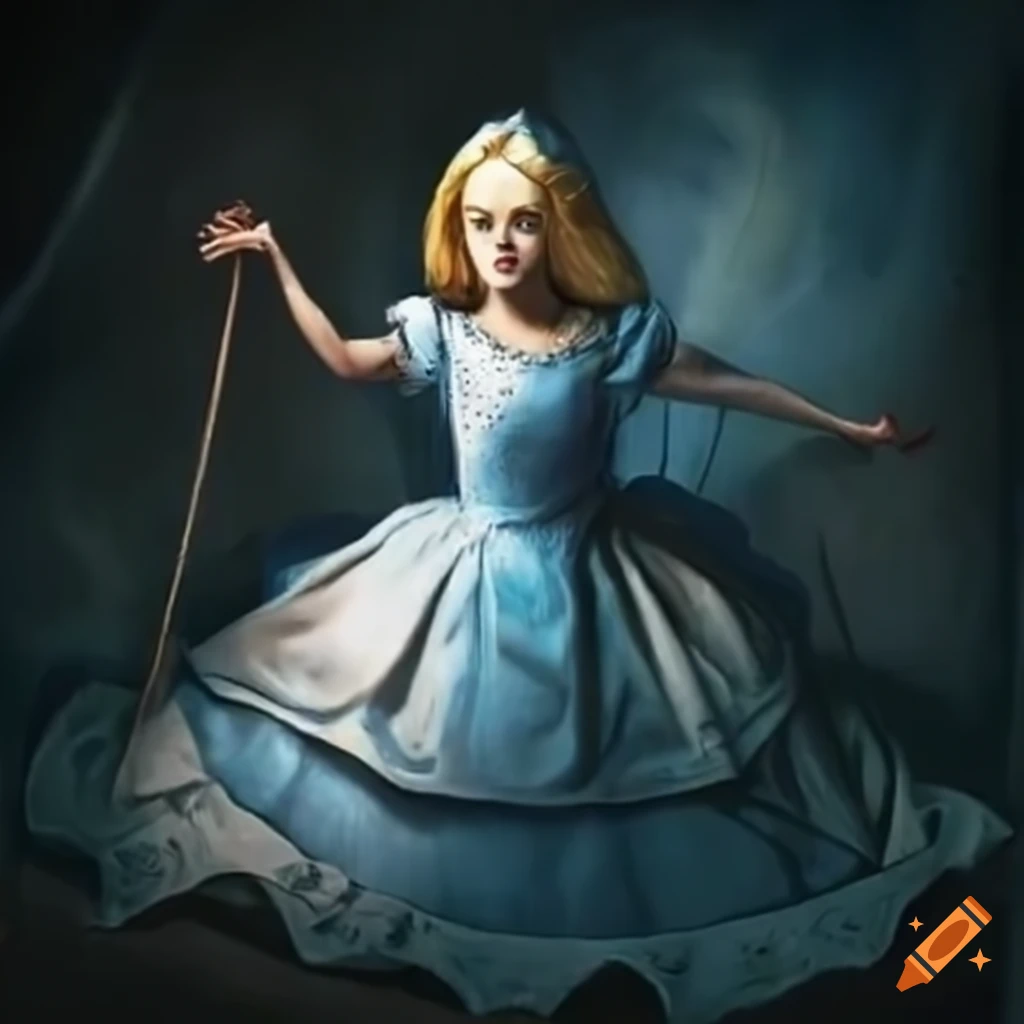 Alice in wonderland dance of death on Craiyon