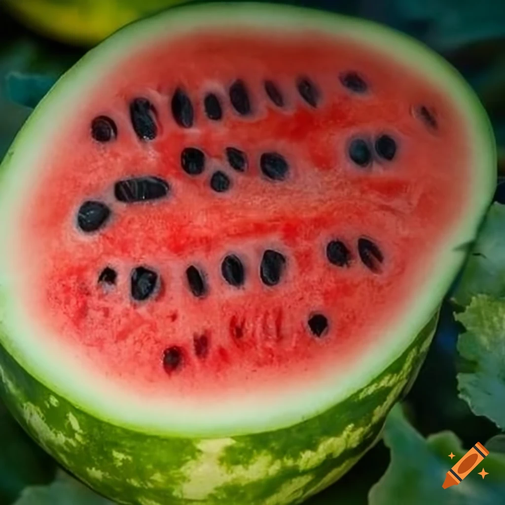 Ripe watermelon on Craiyon