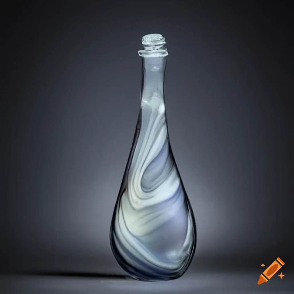 Grey swirling glass potion on Craiyon