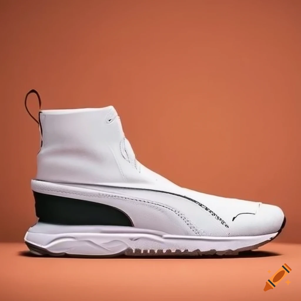 Minimalist design of puma shoes on Craiyon