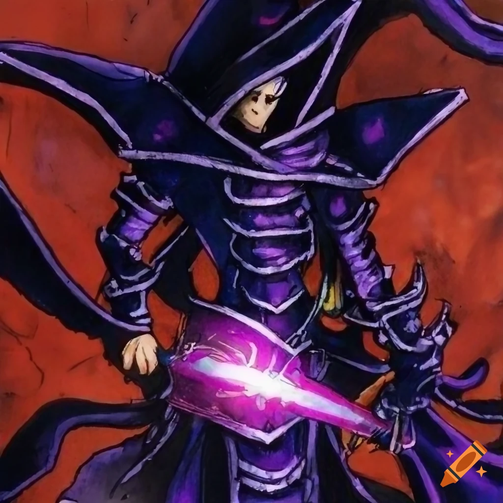 Dark Magician from Yu-Gi-Oh! by Moebius, high-quality comic book art on ...