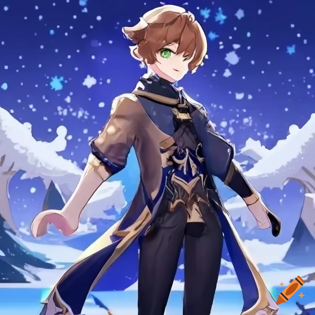 Genshin impact male character teucer in winter anime concept full body ...